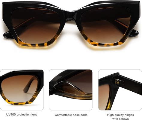 Sojos Square Cat Eye Polarized Sunglasses For Women Retro Classic