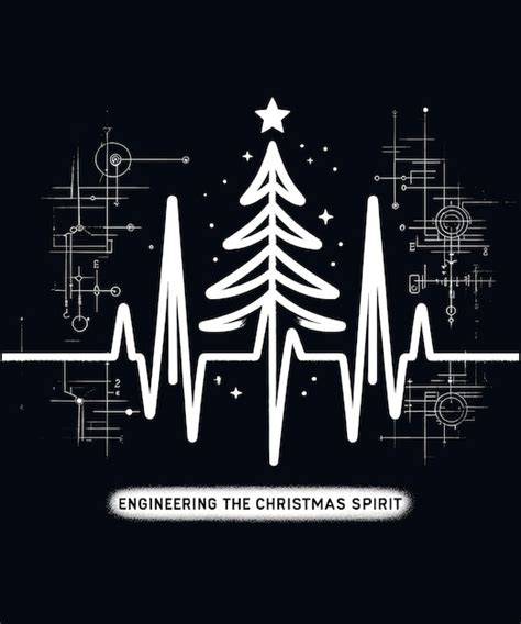 Premium Psd Engineering Christmas Spirit Heartbeat Tree Engineering