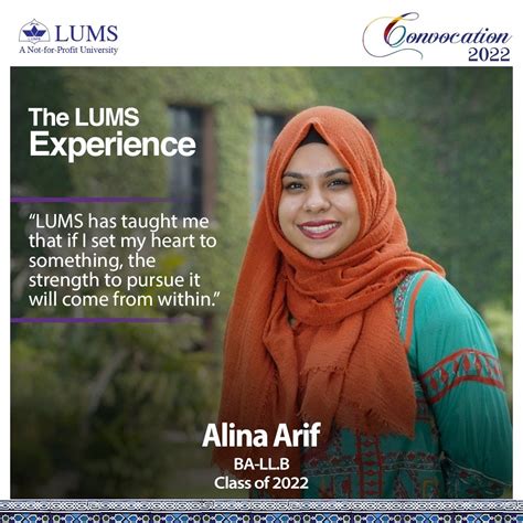 Lums Looking Back At Her Lums Journey Alina Arif Shares