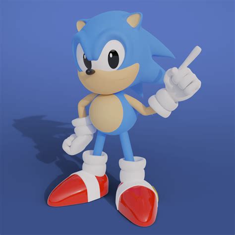 Classic Sonic Model I Made In Blender Rblender