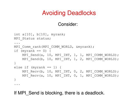 Ppt Programming Using The Message Passing Paradigm Ananth Grama