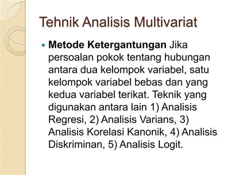 Metode Statistik Multivariat Pptx