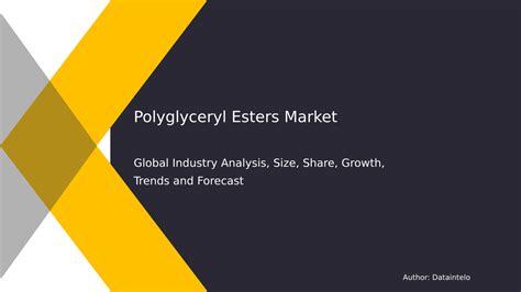 Polyglyceryl Esters Market Report Global Forecast From 2025 To 2033