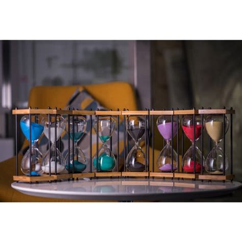 Vintage 30 Minutes Large Hourglass Timer With Wood Vicedeal