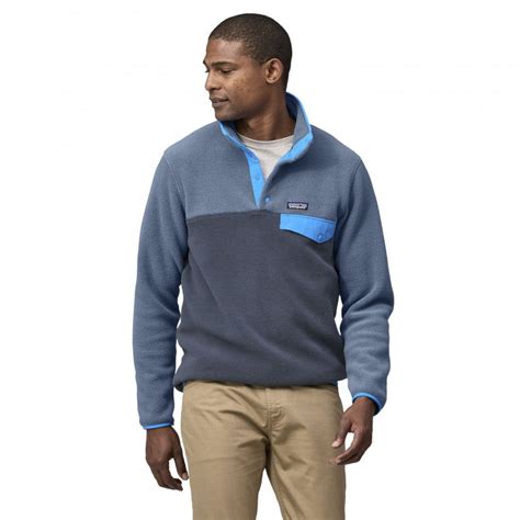 Patagonia Lightweight Synchilla Snap T Pullover Fleece Smolder Blue