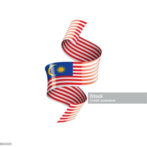 Malaysia Flag Vector Illustration On A White Background Stock