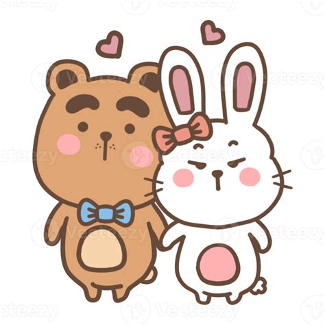 Bear And Rabbit Cute 55795507 Png