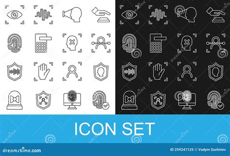 Set Line Fingerprint User Protection Face Recognition Digital Door Lock Eye Scan And