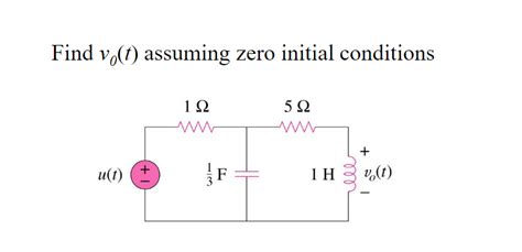 solved find v0 t assuming zero initial conditionsfind v0 t
