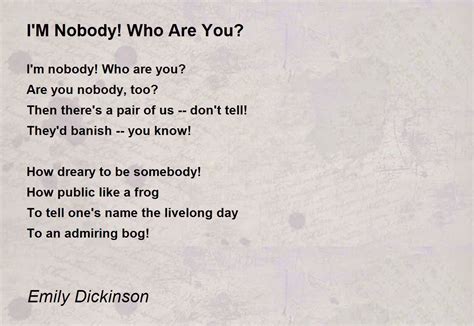 Emily Dickinson Im Nobody Who Are You Analysis Detroit Chinatown