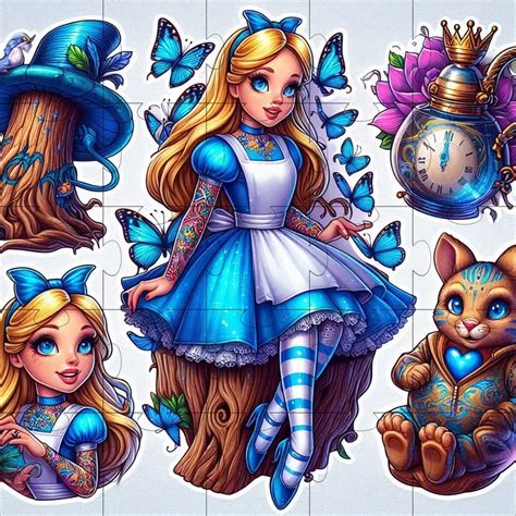 Alice In Wonderland Stickers Dall·e Prompt Promptbase