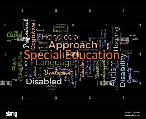 Word Cloud Background Concept For Special Education Disability