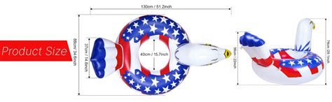 Bheddi American Inflatable Eagle Pool Tube Inflatable