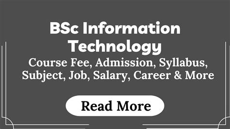 Bsc Information Technology Course Fees Admission Syllabus Subject