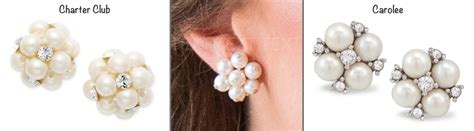 replikate for cassandra goad pearl cluster earrings at christening two