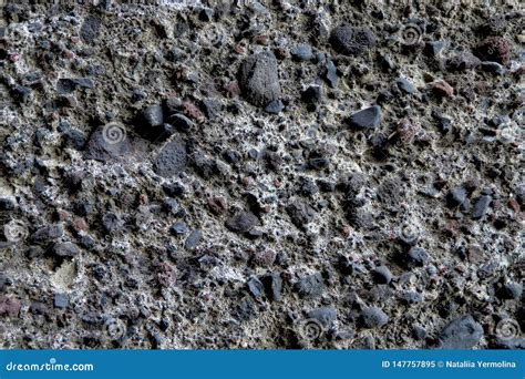 Texture Of Red Vulcanic Substracte With White Snnow And Different