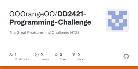 Github Ooorangeoodd2421 Programming Challenge The Great Programming