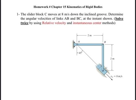Solved Homework Chapter 15 Kinematics Of Rigid Bodies 1