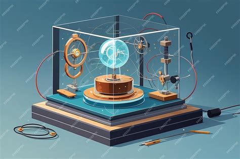 Physics Lab With Magnetic Fields Vector Compasses And Electromagnets