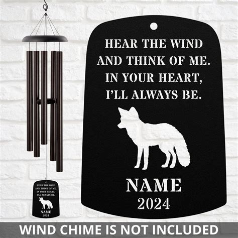 Red Fox Wind Chime Sail Red Fox Memorial Loss T Funeral In Loving Memory Sympathy Bereavement