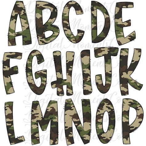 Camo Letters Etsy