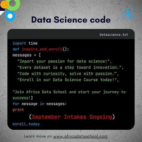Code Datascience Africa Data School