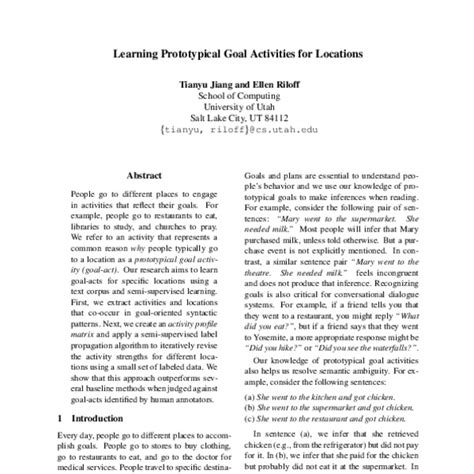 Learning Prototypical Goal Activities For Locations Acl Anthology