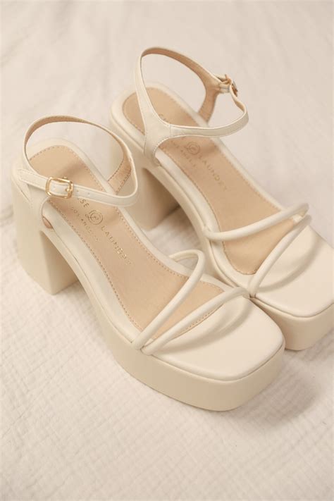 Avianna Platform Strappy Sandal White Strappy Sandals Wedding Shoes