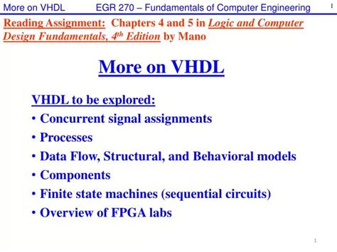 PPT More On VHDL PowerPoint Presentation Free Download ID 6610313