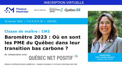 Classe De Maître Cm3 Baromètre 2023 Où En Sont Les Pme Du Québec Dans Leur Transition Bas