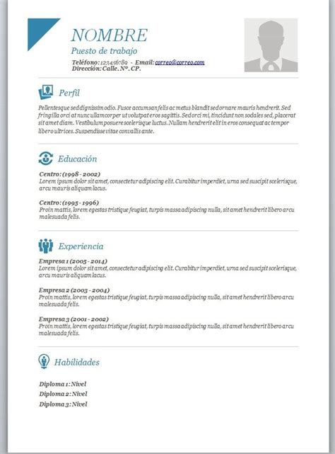 Modelo De Curriculo Vitae Word Para Descargar Ejemplos Cv Hot Sex