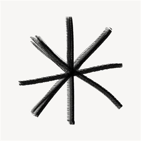 Black Asterisk Shape Chalk Texture Premium Psd Rawpixel