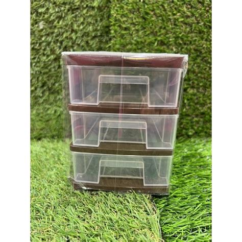 Daiso 3 Tier Mini Drawer Case Shopee Malaysia