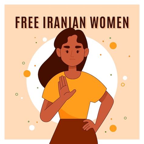 Free Vector Hand Drawn Flat Iranian Women Protest Illustration