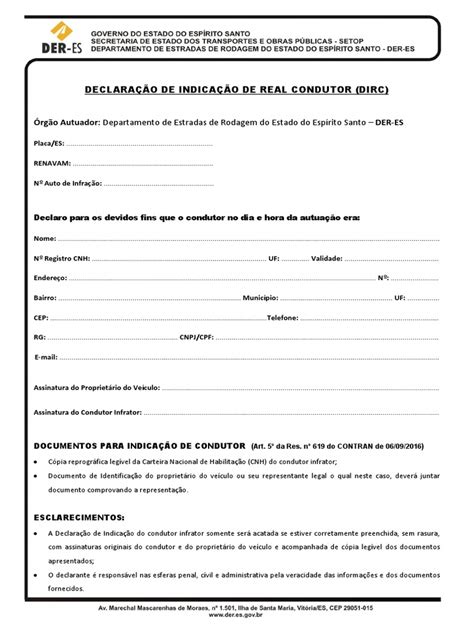 4 Declaração De Indicação De Real Condutor Dirc Atualizado 29 3