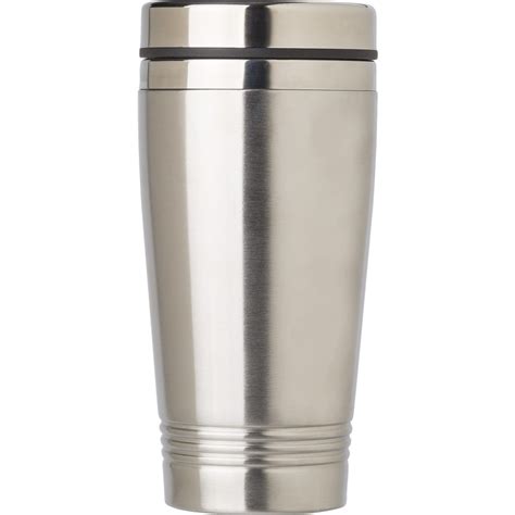 Printed Stainless Steel Drinking Mug 450 Ml Velma Silver Glasses