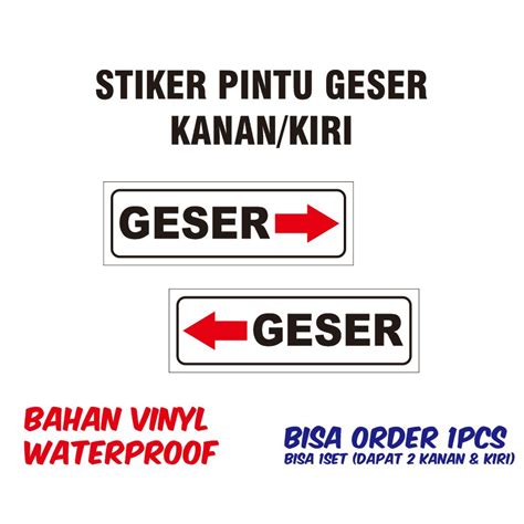 Jual Stiker Pintu Geser Kanan Kiri Shopee Indonesia