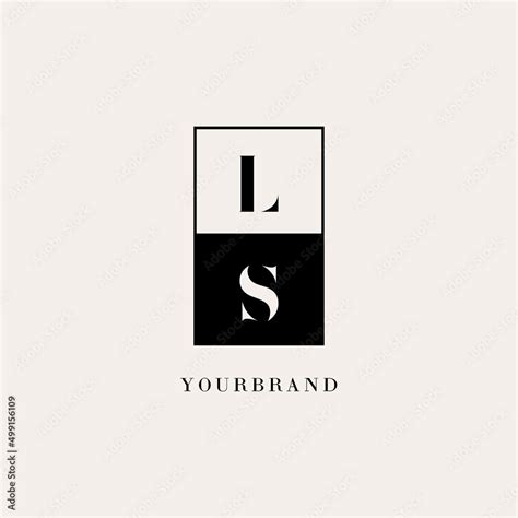 Initials Ls Square Line Negative Space Logo Design Ideas Stock Vector Adobe Stock