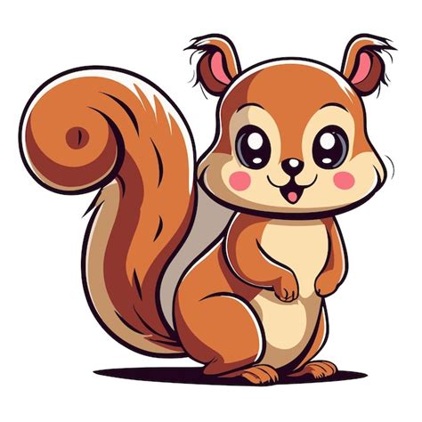 Premium Vector Cute Squirrel Vector Design