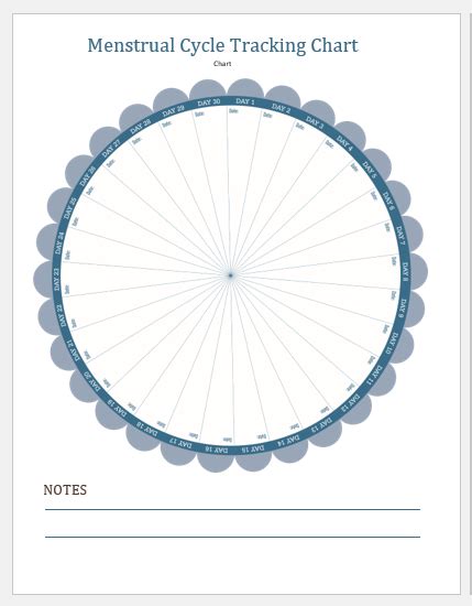 Menstruation Cycle Tracker Print And Work Download