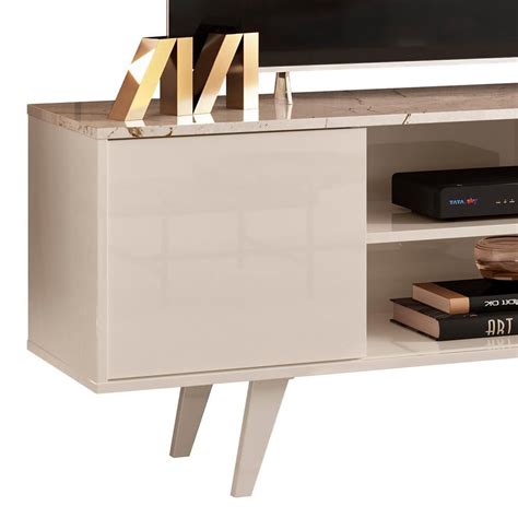 Rack Bancada Lisboa Para Tv Até 55 Madetec Calacataoff White Em Promoção Ofertas Na Americanas
