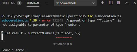 TypeScript Hello World Program Tutlane