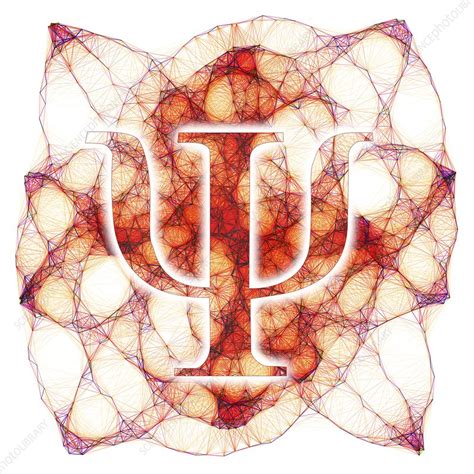 Psi Symbol And Artwork Of A Wavefunction Stock Image F0118806
