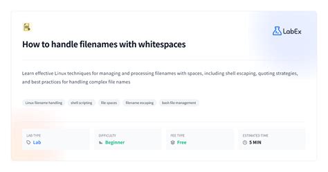 How To Handle Filenames With Whitespaces Labex