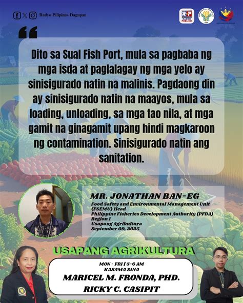 Radyo Sa Bawat Huli Ng Isda May Kasamang Pangakong Kalinisan At