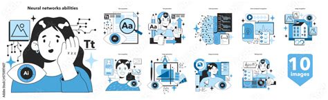 Neural Network Abilities Set Self Learning Computing System Processing Stock Vector Adobe Stock