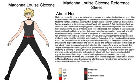My Oc Madonna Louise Ciccone By Slangolator On Deviantart