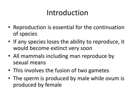 Reproductive System Introduction Mbbspptx