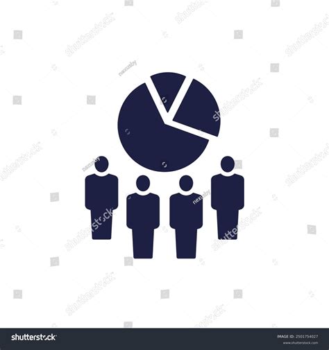 Customer Demographics Icon People Pie Chart Stock Vector Royalty Free