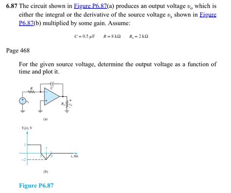 Solved 687 The Circuit Shown In Figure P687a Produces An
